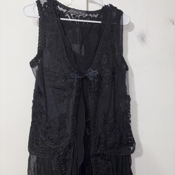 Pretty Angel | Dresses | Pretty Angel Dress Black 2 Piece Vest Womens ...